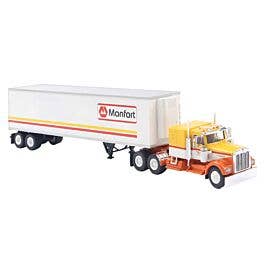 Brekina - Kenworth W900 Semi Tractor w/Sleeper Cab & Van Trailer ...