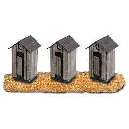 KingMill - Laser Cut Model Kits - Outhouses pkg(3) - Gable (Peaked ...