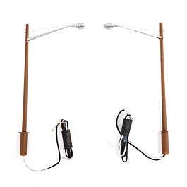 Walthers - LED Streetlight 2-Pack - Modern Long Arm Style w/Wood Pole ...