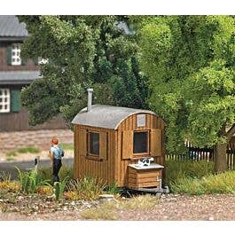 Busch - Logger's Trailer Hut - Laser-Cut Wood Kit - Brown - 189-1984