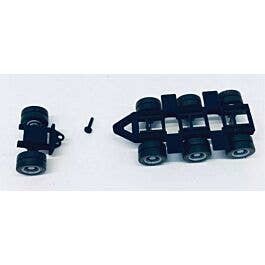 Herpa - Lowboy Tri-Axle Booster w/Integrated Rear Axle - 2 Sets - 326-5525