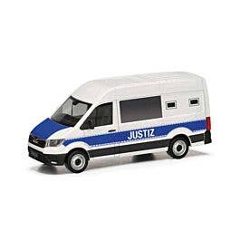 Herpa - MAN TGE Van Ambulance - Assembled - Justiz (white, blue, German ...