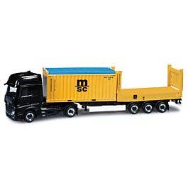 Herpa - Mercedes-Benz Actros Giga Tractor w/2 Containers on Trailer ...