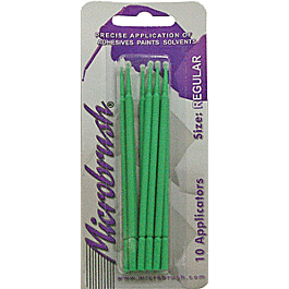 Tenax - Microbrush Applicator Brushes - pkg(10) - Regular (green) - 731-9