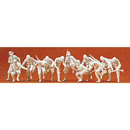 Preiser - Military - Former German Army WWII - Figures - Armored Infantry - Dismounting pkg(12 ...