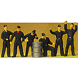 Preiser - Military - Former German Army WWII - Figures - Luftwaffe Ground Crew pkg(6) 1/72 - 590 ...