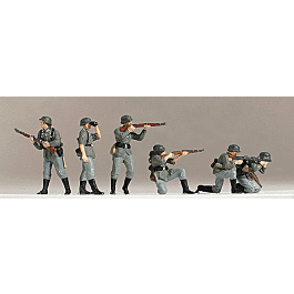 Preiser - Military - Former German Army WWII - Painted Figure Sets - Combat Infantry Firing ...