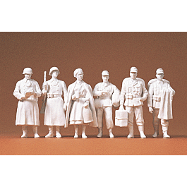 Preiser - Military - Former German Army WWII - Unpainted 1/35 Scale Figures - Home Leave pkg(6 ...