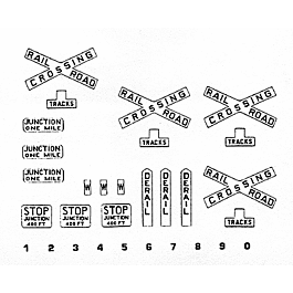 DBJ - Milwaukee Road Sign Sets (Printed Paper) - Yard Signs - 87-103