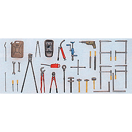 Preiser - Miniature Tools 1/24 - 1/25 Scale - Hand Tools Kit - 590-57301