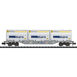 Trix - Minitrix Type Sgnss Container Flatcar w/XXL WoodTainer Load ...