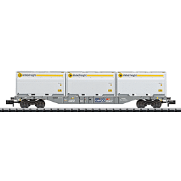 Trix - Minitrix Type Sgnss Container Flatcar w/XXL WoodTainer Load ...