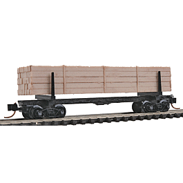 MicroTrain - Modern Log Car w/Uprights & Square Timber Load - 489-11400070
