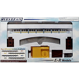 E-R Models - Monorail Set - Powered - Yellow Stripe; 52 x 40" 130 x ...
