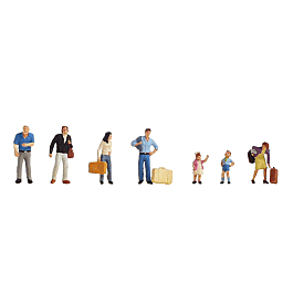 Preiser - Motel Figure Set w/6 Figures & Luggage - 590-1010251