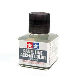 Tamiya - Panel Line Accent Color Wash 1.35oz 40ml - Gray - 865-87133