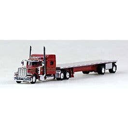 TnS - Peterbilt 389 Tractor with 48' Spread-Axle Flatbed Trailer ...