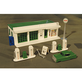 Bachmann - Plasticville Built-Up Building - Gas Station - 160-45013