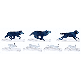 Lionel - Polar Express Animal Pack - 3 Wolves, 4 Rabbits - 434-624252
