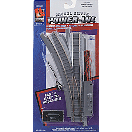 Life-Like - Power-Loc(tm) Track, Nickel Silver - Left Hand Switch - 433 ...