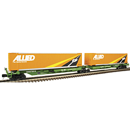 MTH - Premier 2-Car Spine Car Set w/2 48' Containers - Burlington ...