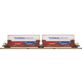 MTH - Premier 2-Car Twin Stack Container Set - Conrail - 507-2090477