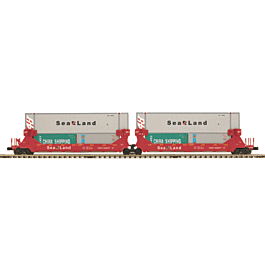 MTH - Premier 2-Car Twin Stack Container Set - Sealand CSXT - 507-2090480