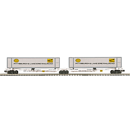 MTH - Premier 2-Unit Spine Car Set w/48' Containers - Ready to Run ...