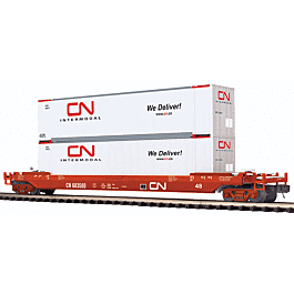 MTH - Premier Husky Stack Intermodal Well Car w/2 Containers - 3-Rail ...