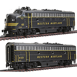 Walthers - PROTO 2000 Diesel EMD F7A-B Set Powered - Standard DC - Western Maryland #62 & #403 ...