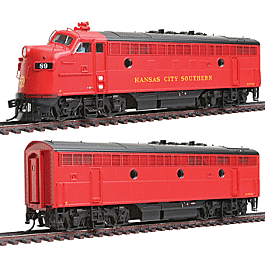 Walthers - PROTO 2000 Diesel EMD F7A-B Set Powered w/Sound & DCC - Kansas City Southern #72D ...