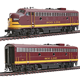 Walthers - PROTO 2000 Diesel EMD F7A-B Set Powered w/Sound & DCC - Soo Line #2224A & 502C ...