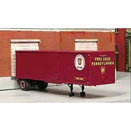 Sylvan - PRR 1950s 30' Single-Axle Piggyback Trailer - Resin Kit - With ...