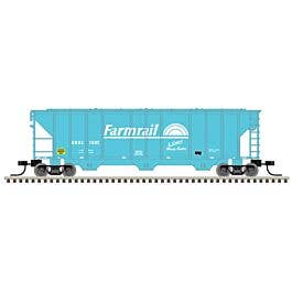 Atlas - PS-2 4427 3-Bay Covered Hopper - Ready to Run - Master(R) - Farmrail GNBC #1002 (teal ...