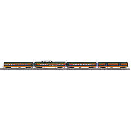 MTH - RailKing 4-Car 60' Streamlined ABS Passenger Set - Great Northern ...