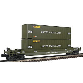 MTH - RailKing Husky Stack Car - U.S. Army - 507-3076257