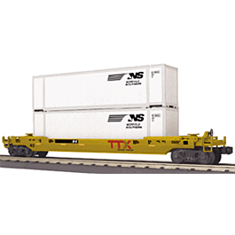 MTH - RailKing Husky Stack Car w/Containers - Norfolk Southern - 507 ...