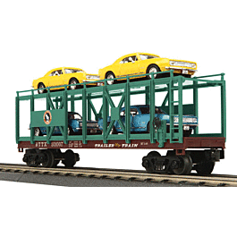 MTH - RailKing(R) Auto Rack w/4 1967 Chevrolet Camaros - Ready to Run ...