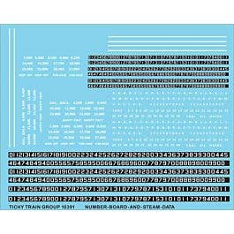 Tichy - Railroad Decal Set - Steam Locomotive Numberboards and Data ...