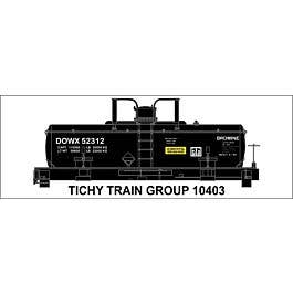 Tichy - Railroad Decal Set - Dow Chemical Bromine Tank Car - 293-10403N