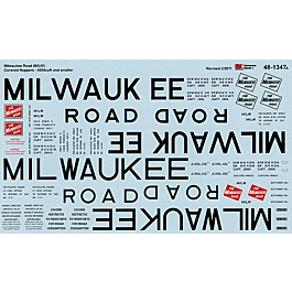 Microscale - Railroad Decal Set - Milwaukee Road 4000 Cubic Foot ...