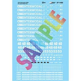 Microscale - Railroad Decal Set - CSX Intermodal CSXI 40 & 48' Well ...