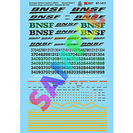 Microscale - Railroad Decal Set - BNSF Railway Diesel Locomotive ...