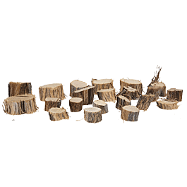 Timberline - Real Wood Tree Stump - 3/4 x 1-1/4" 1.9 x 3.2cm - 710-20TS