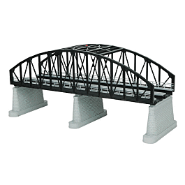 MTH - RealTrax 2-Track Steel Arch Bridge - Black - 507-401060