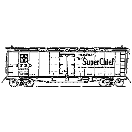 Intermount - Reefer Car ATSF - "Super Chief (yellow, black roof) - 85-61109