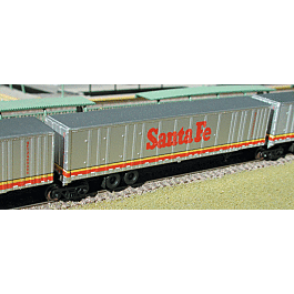 Deluxe - RoadRailer Trailers - Santa Fe 5-Pack w/Coupler Mate 2-Pack ...