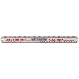 CTT Inc - Scale Ruler - 1:22.5 (G) Scale - 233-9022