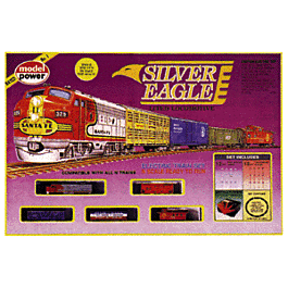 Model Pwr - Silver Eagle Train Set - Includes F7 Locomotive, 3 Freight ...