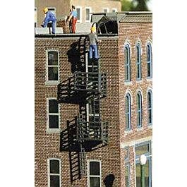 Micro Str - Single-Window Fire Escape - Etched-Brass Kit - Fits Micro ...